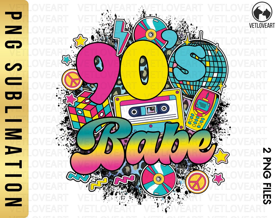 90's Babe PNG: Retro 1990 Country Music Sublimation Design (digital ...