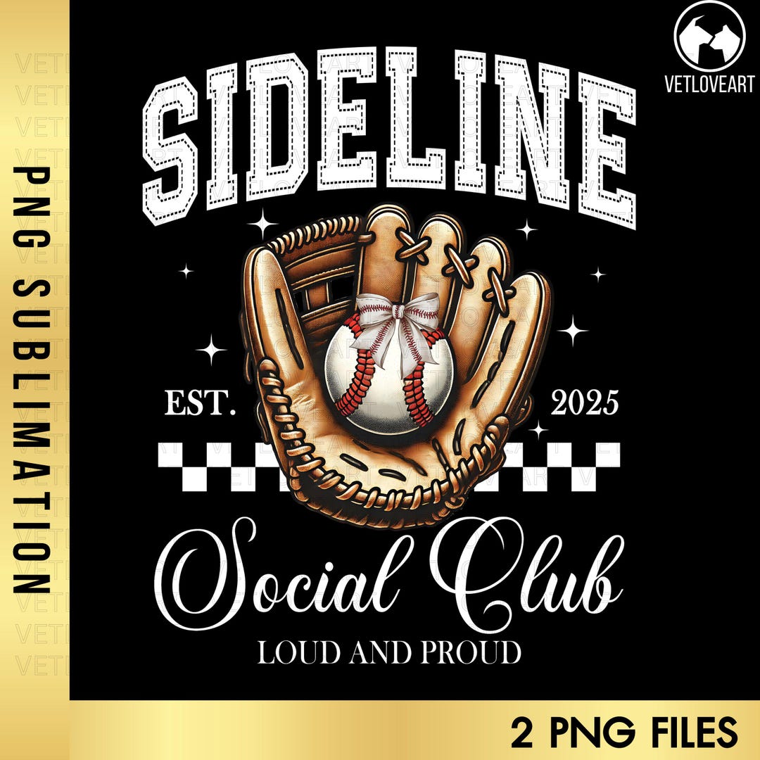 Sideline Social Club Png,baseball Mama Png,baseball Png,retro Baseball ...