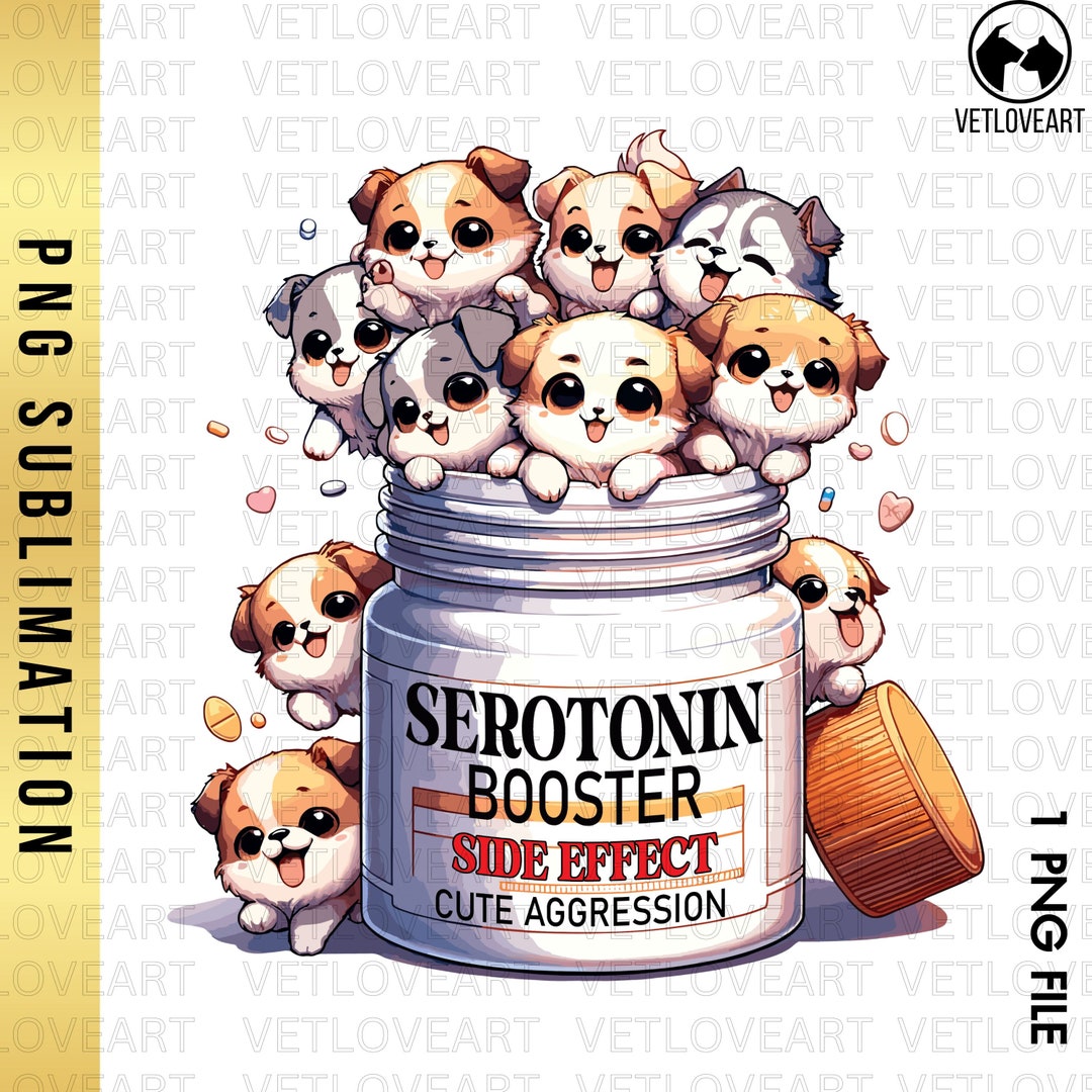 Serotonin Booster Dogs PNG: Mental Health, Dog Lover Design (digital ...