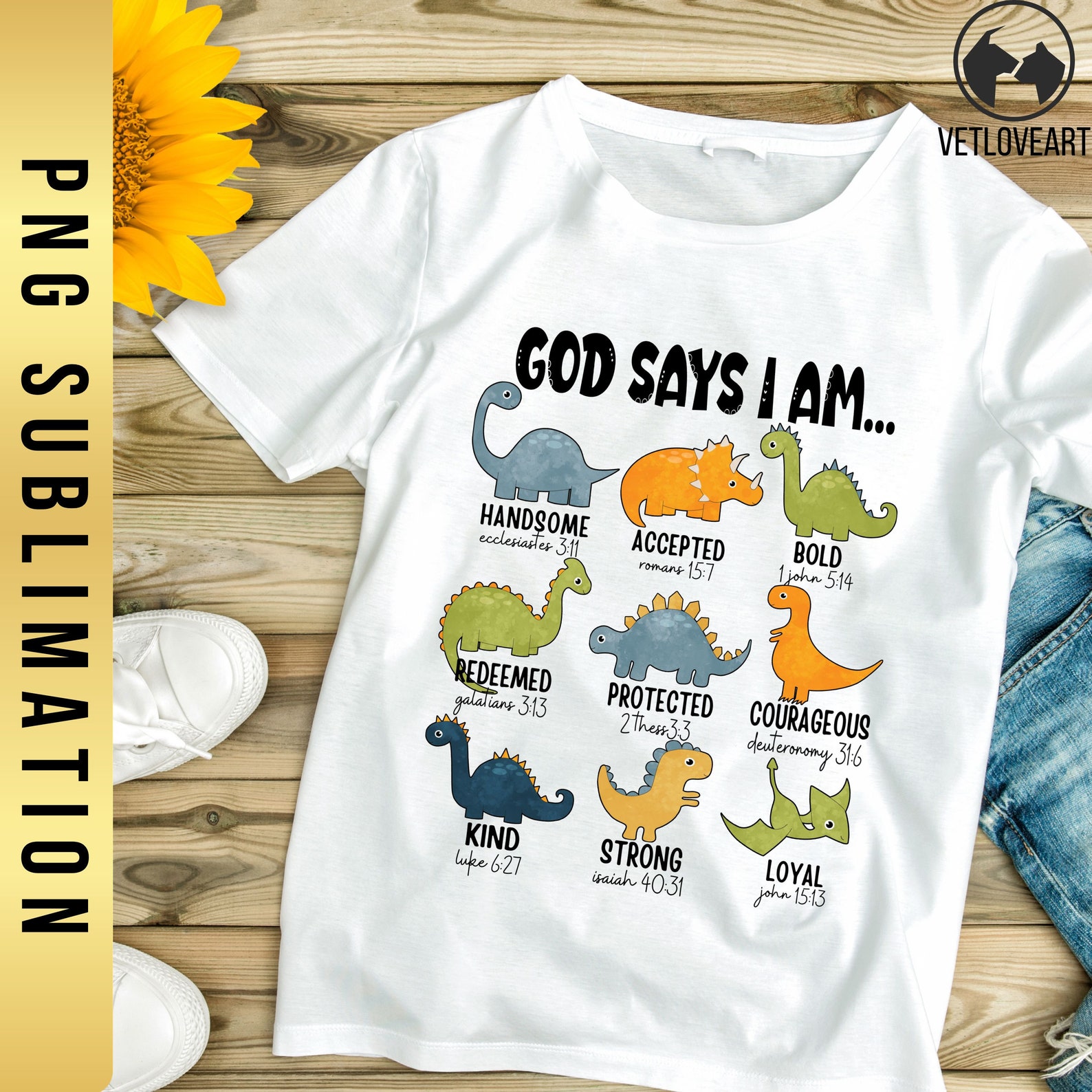 God Says I Am Dinosaurs PNG: Christian Kids Shirt (digital Download) - Etsy