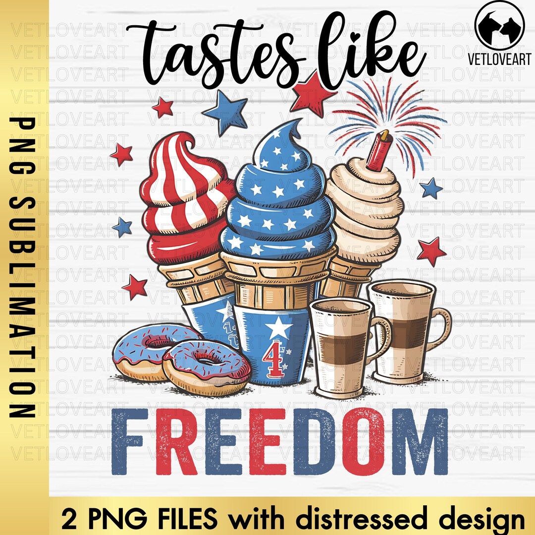 Tastes Like Freedom Png,ice Cream Png,american Girly Png,america Png ...