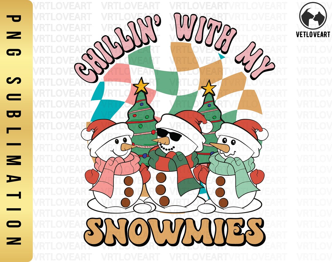 Retro Snowmies Christmas PNG, Boys Shirt Design (digital Download) - Etsy