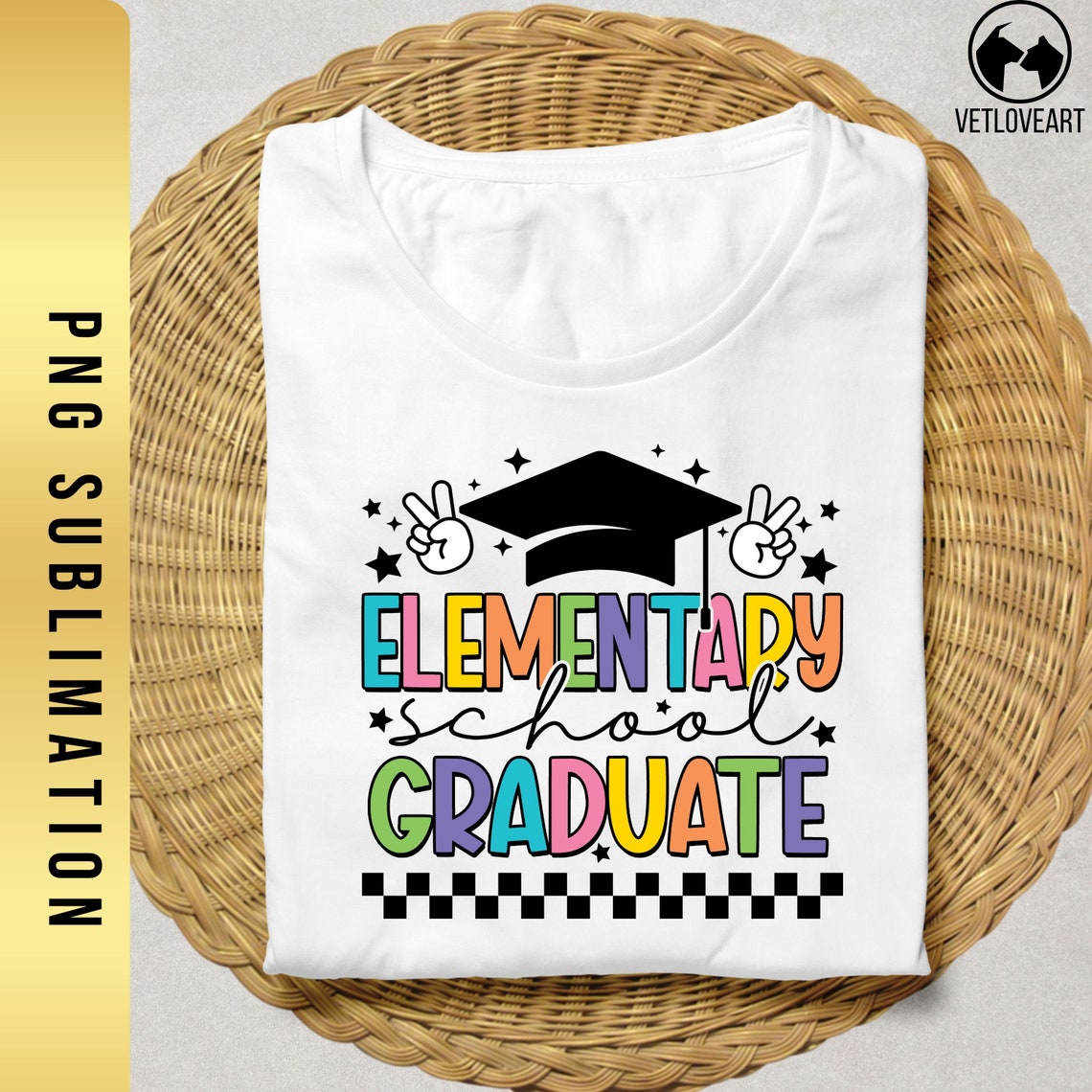 Elementary School Graduate PNG: Retro 5th Grade Design (digital ...