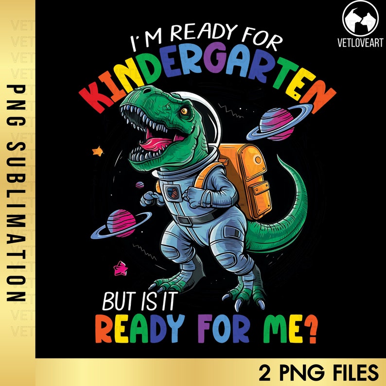 Dinosaur Back to School PNG: Kindergarten, 1st Grade (digital Download ...