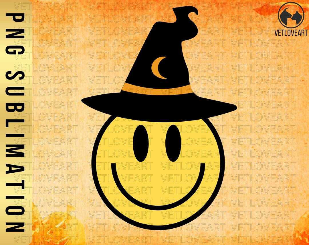 Halloween Smiley Face Png Halloween Smileys Retro Halloween - Etsy