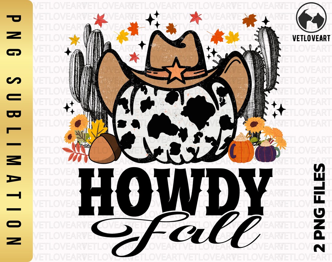 Howdy Fall Png,western Png,pumpkin Png,western Fall Png,fall ...