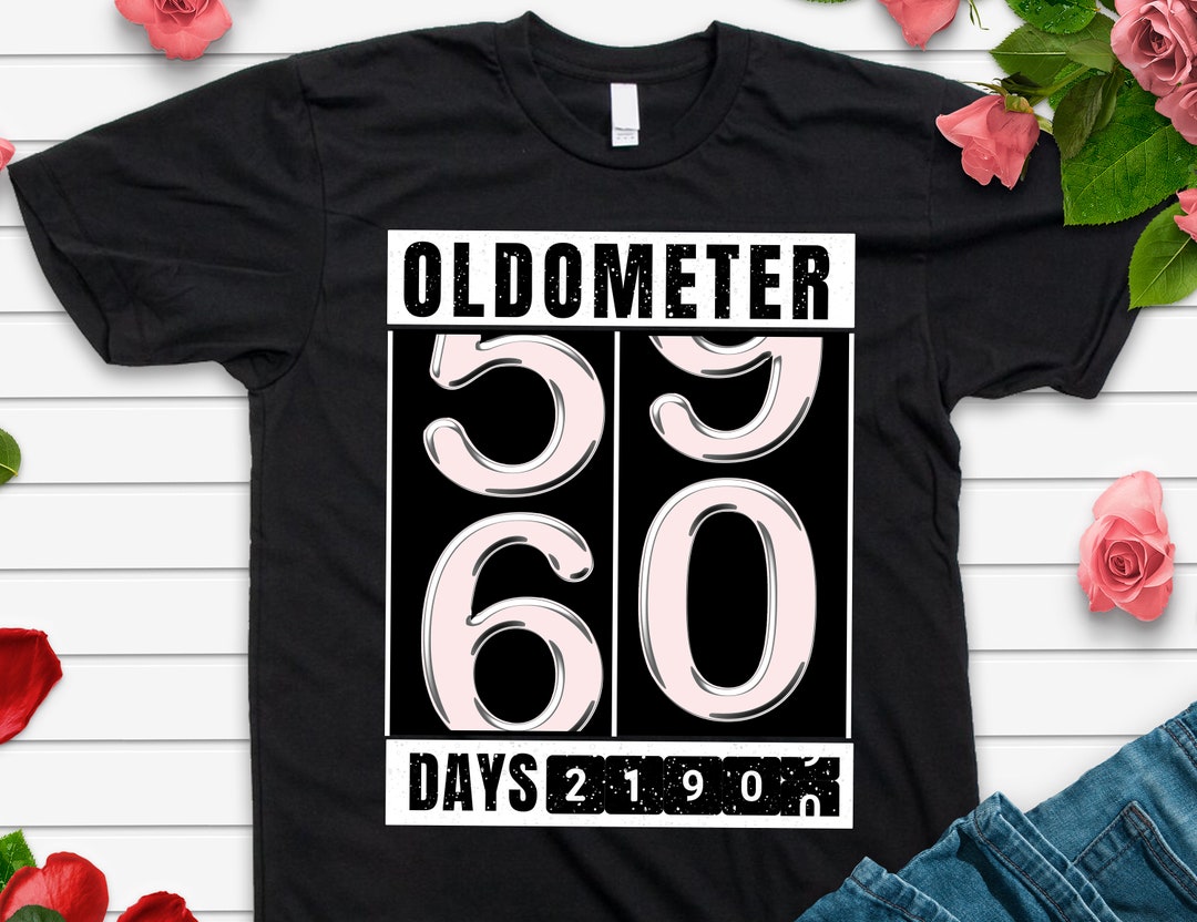 60th Birthday Shirt: Funny Oldometer 60 AF T-shirt - Etsy