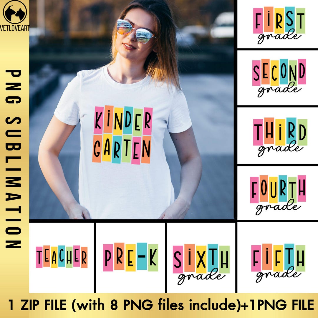 Retro Teacher Png,school Grade Bundle,retro Back to School Bundle Png ...