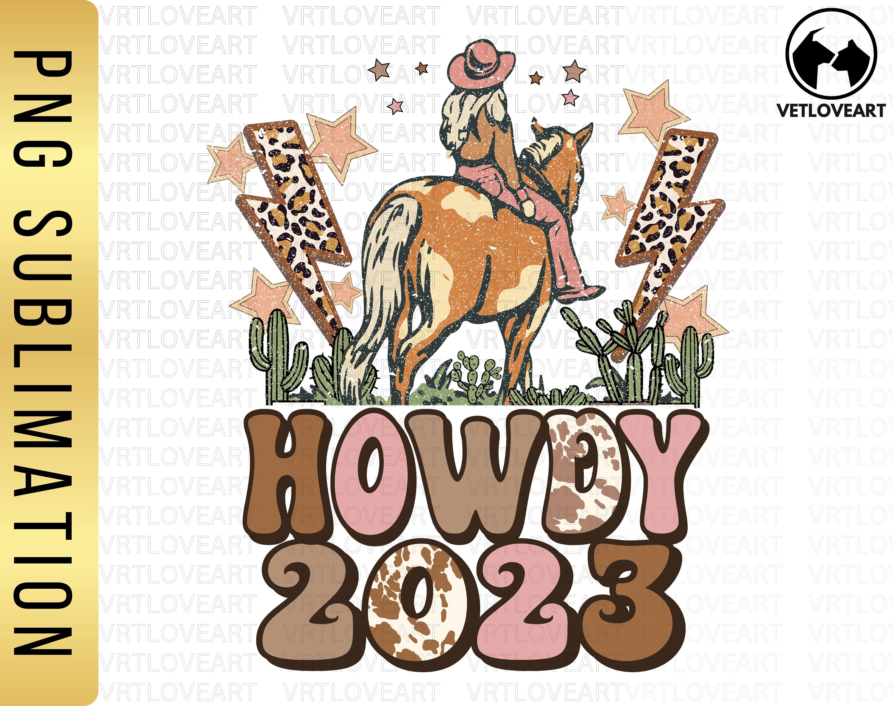Howdy 2023 Pngretro New Year Pngwestern New Year Pnghowdy - Etsy