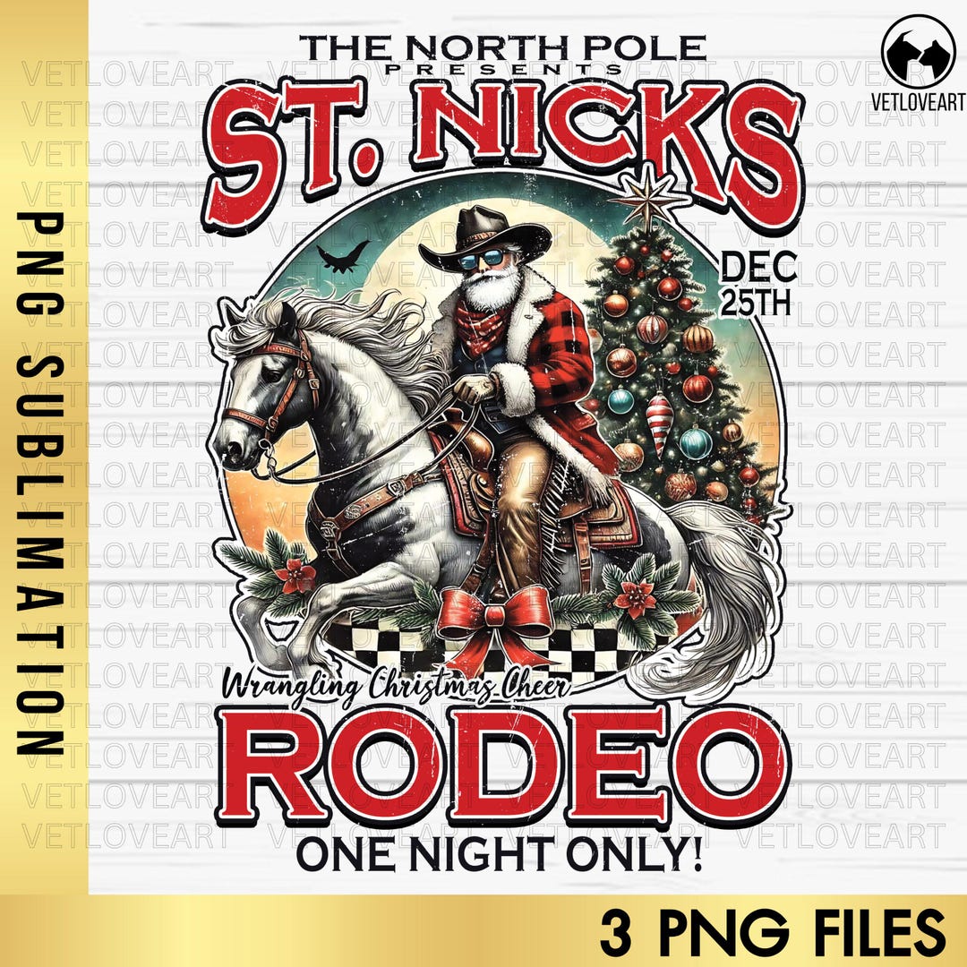 St Nick's Rodeo Png,wrangling Christmas Cheer Png,country Christmas Png ...