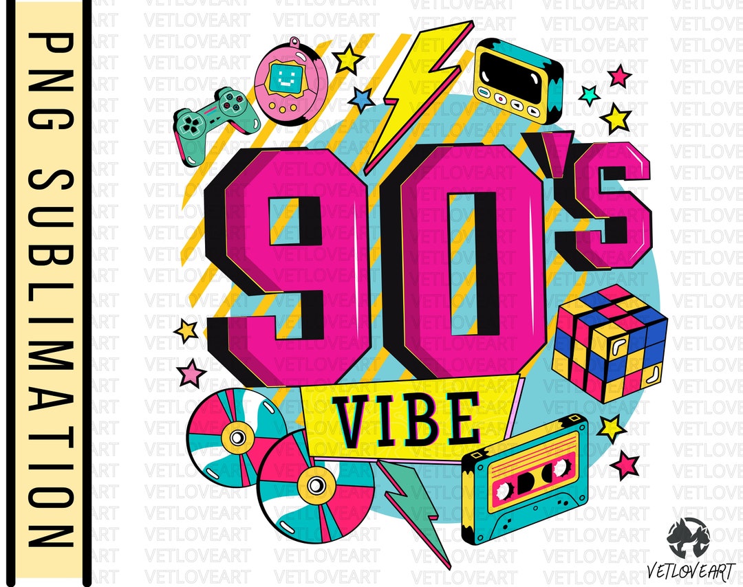 90s Vibes PNG, 90s Vibes, Retro 90s Png, Take Me Back 90s Png, 90's ...