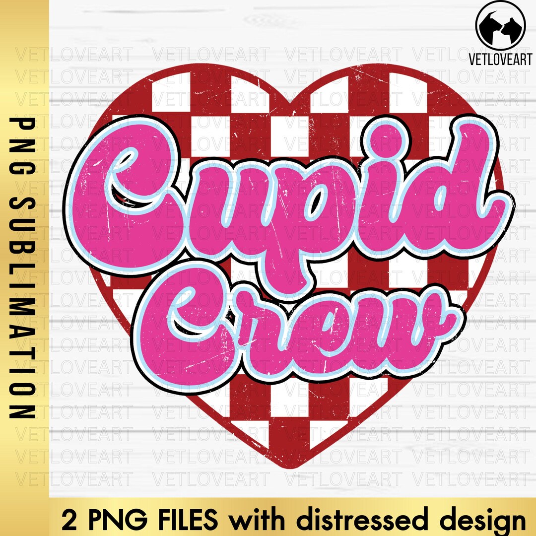 Cupid Crew Png,girl Valentine Png,cupid Valentine Shirt,retro Valentine ...