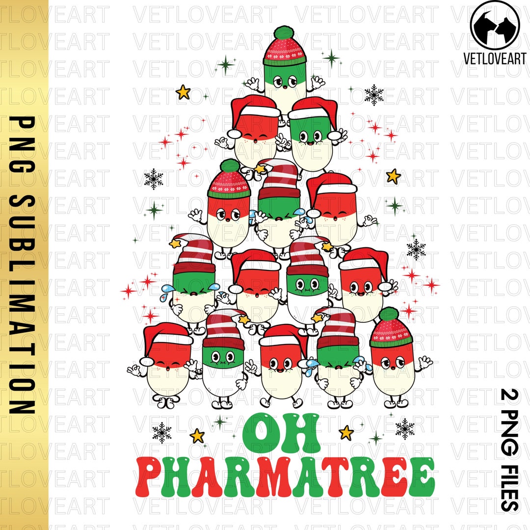 Pharmacy Tech Png,pharmacy Christmas Tree,groovy Retro Christmas,oh ...