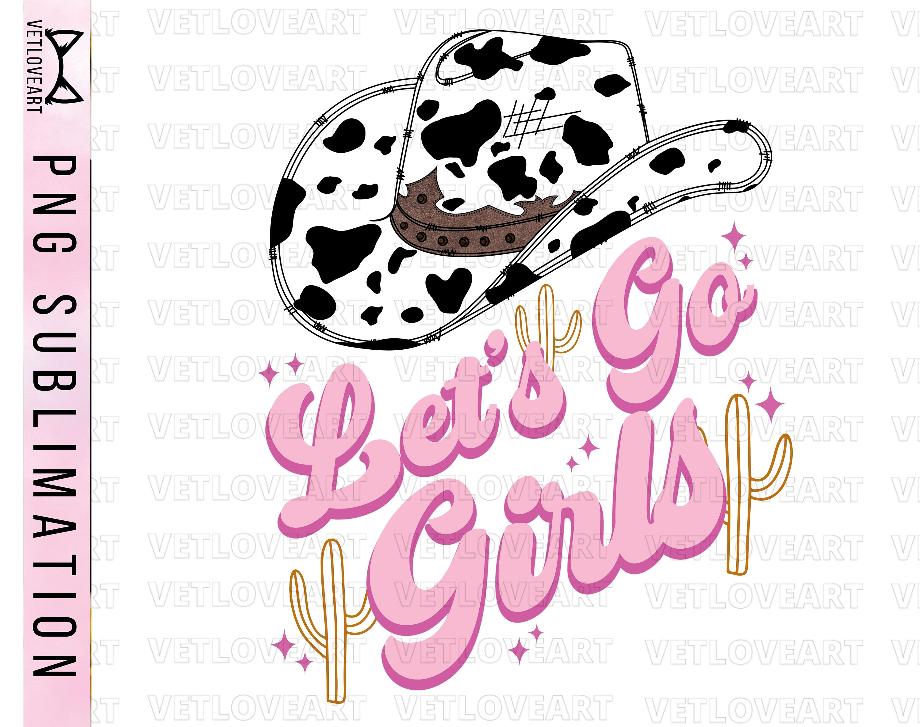 Lets Go Girls Cute Art Print - Etsy
