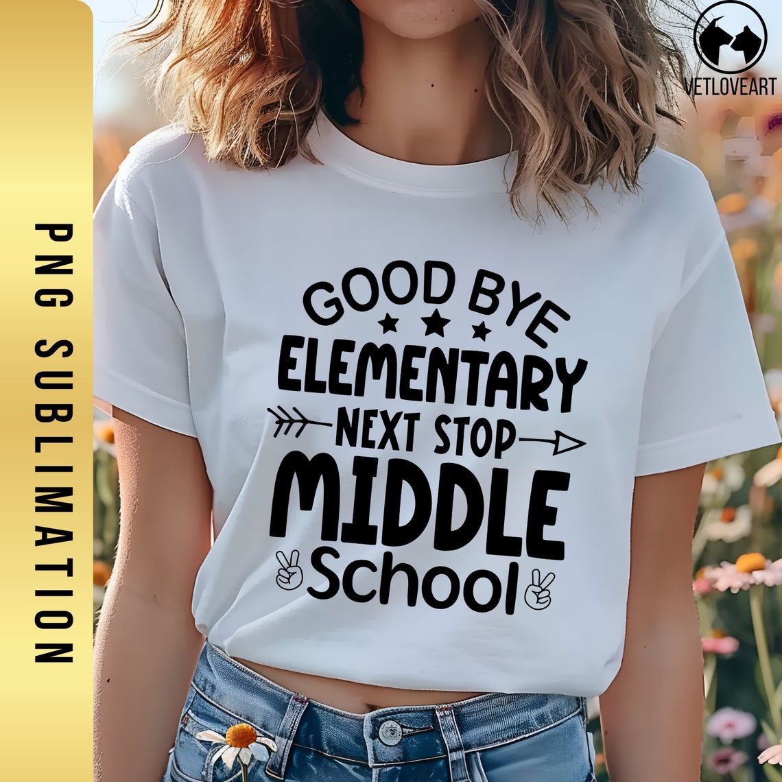 Middle School Graduation PNG: Retro Fifth Grade Design (digital ...