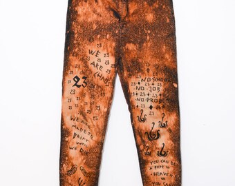 Bleached Punk Jeans - Etsy