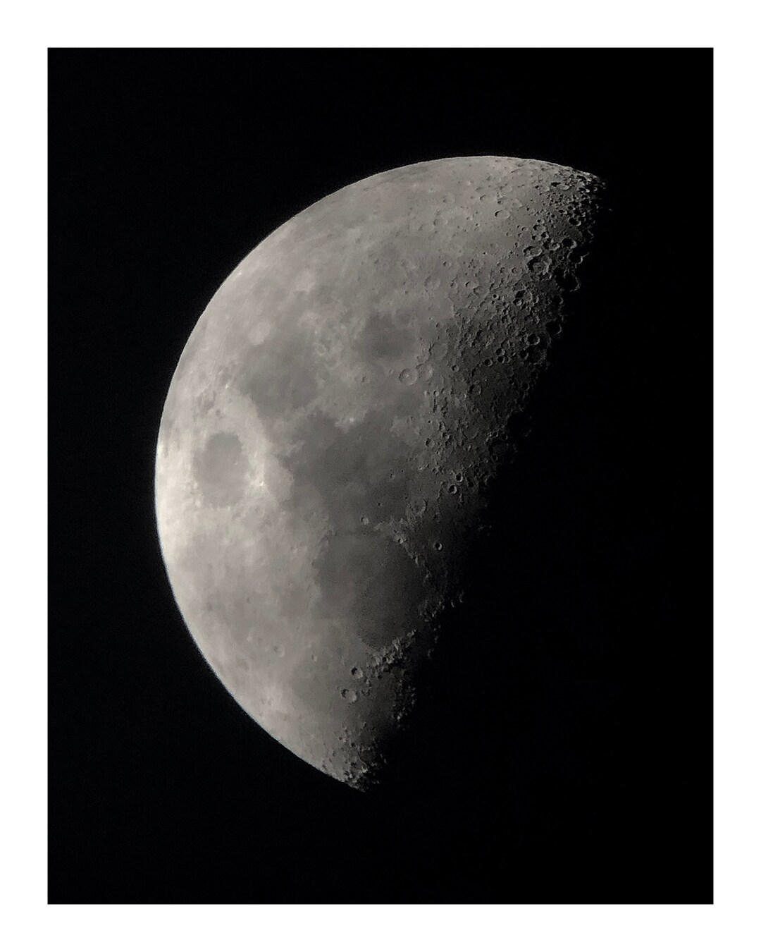 First Quarter Moon Print, International Observe the Moon Night ...