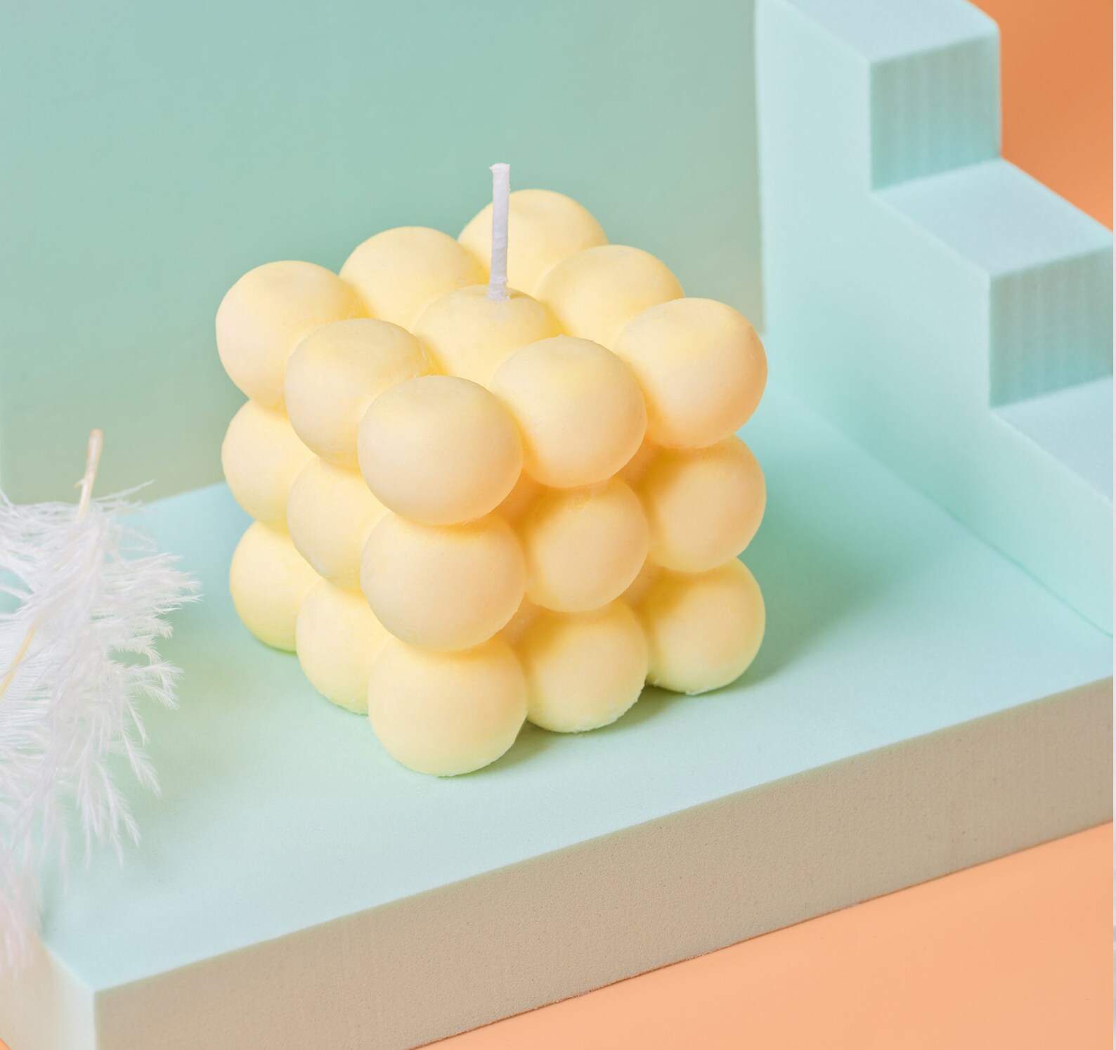 Luxury Bubble Cube Candle Home Decor Candles Unscented - Etsy Canada