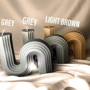 Geometric S Shaped Candle Aesthetic Decor Soy Beeswax - Etsy UK