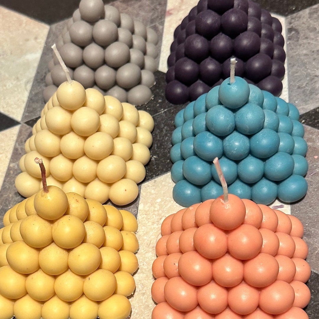 Pyramid Bubble Cube Candle Aesthetic Decor Modern Candles Gift New ...