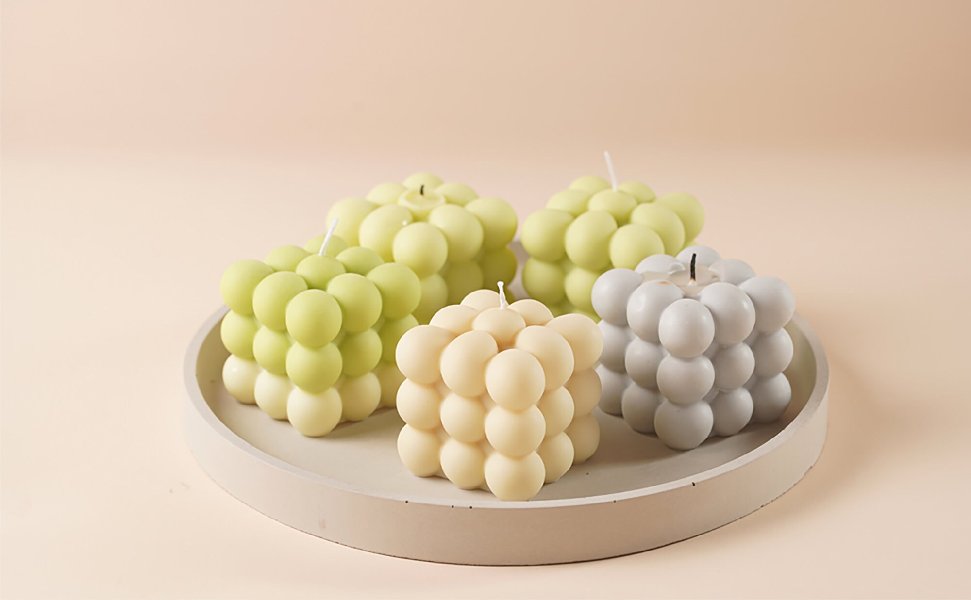 Luxury Bubble Cube Candle Home Decor Candles Unscented - Etsy Canada