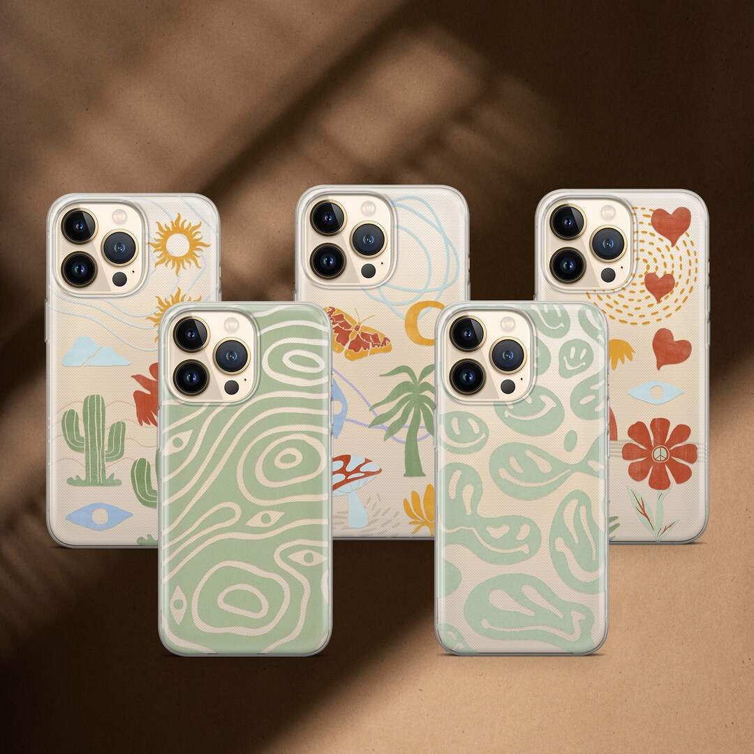 Sage Green Phone Cover • Groovy Aesthetic Phone Case for iPhone 16 15 ...