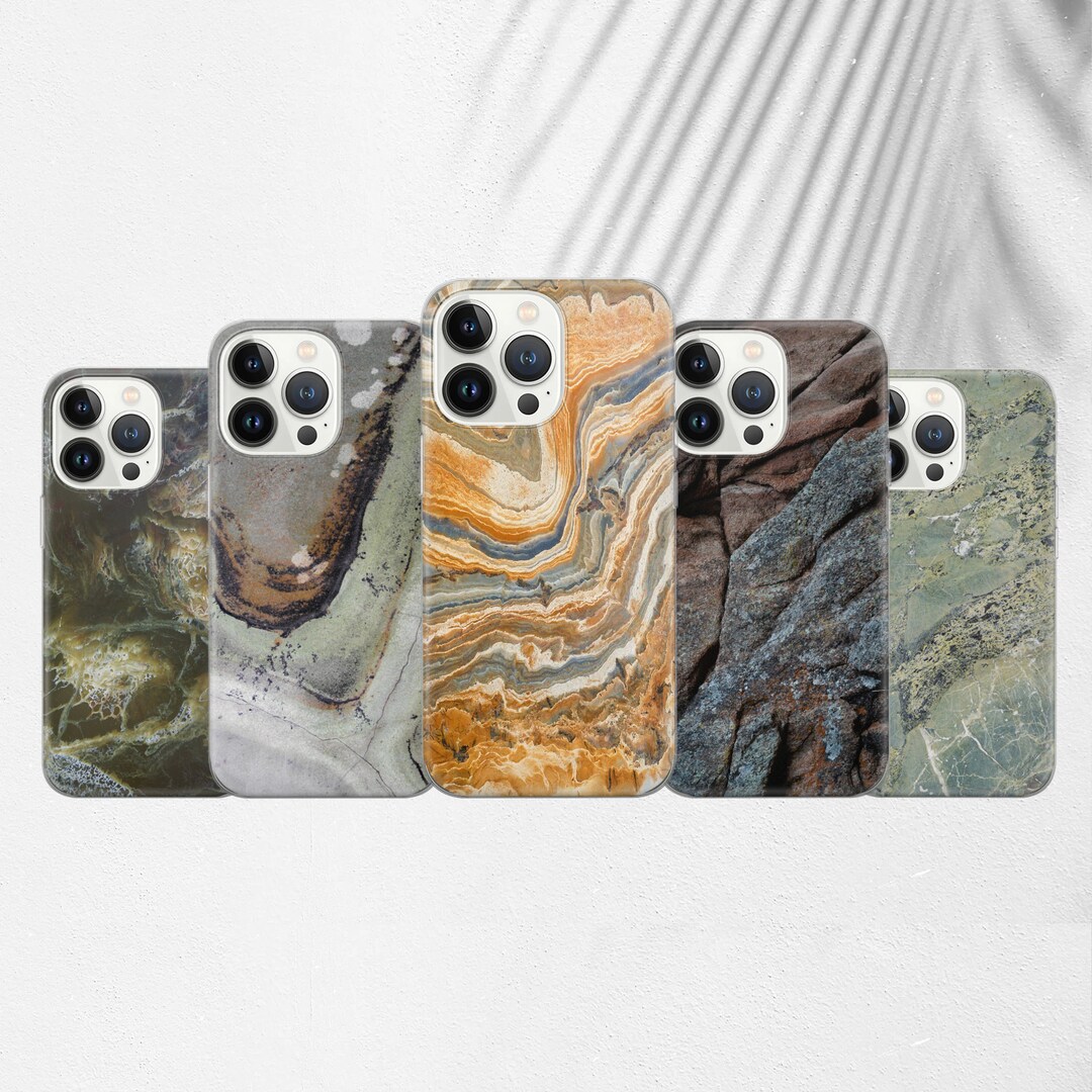 Mineral Rock Phone Case, Rustic Stone Phone Cover for iPhone 16 15 14 ...