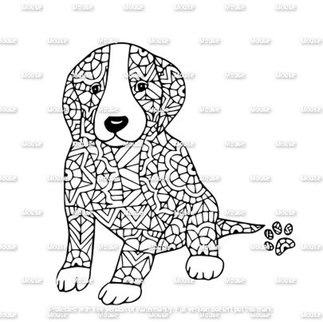 Puppy Mandala Dog - .svg .png .dxf for Cricut & Silhouette Die Cutting ...
