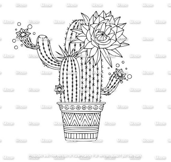 Cactus Mandala .svg .png .dxf for Cricut & Silhouette Die - Etsy
