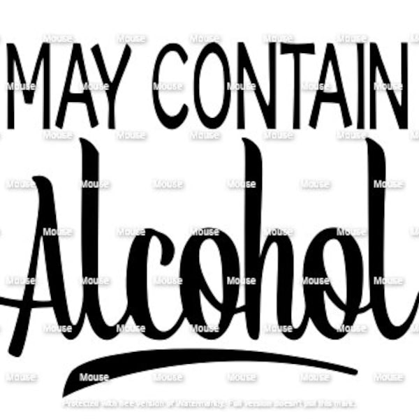 May Contain Alcohol Svg - Etsy