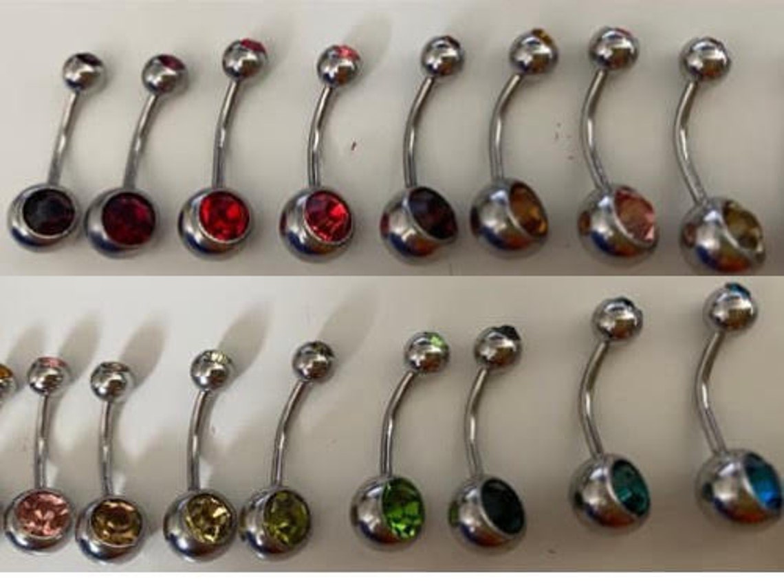 Belly Navel Piercing Bars Many Colours Available | Etsy