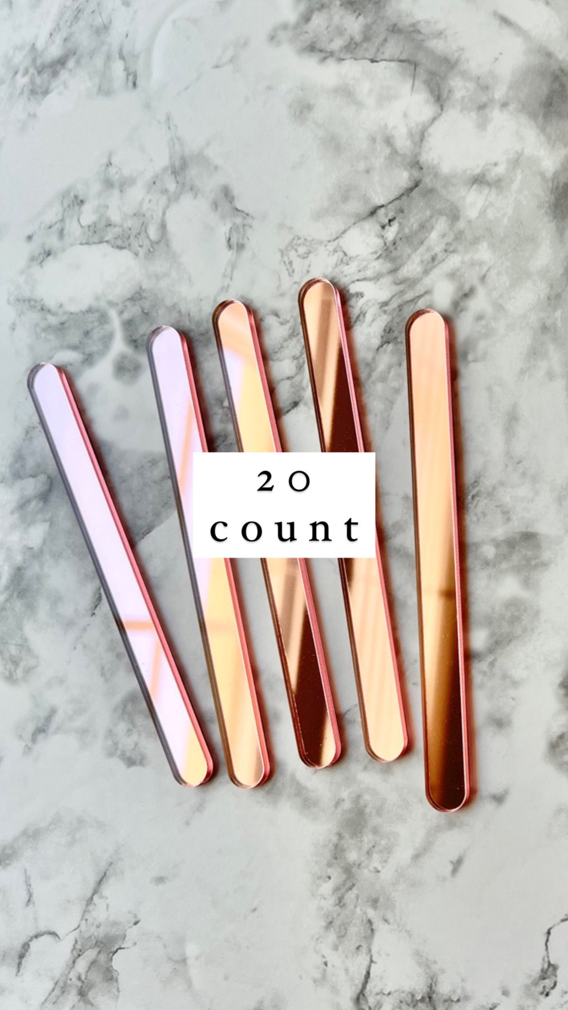 Rose Gold Cakesicle Sticks | 20 Count | Popsicle Sticks | Reusable Ice ...