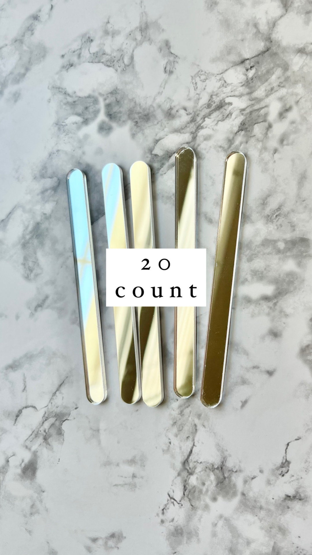 Silver Chrome Cakesicle Sticks | 20 Count | Popsicle Sticks | Reusable ...