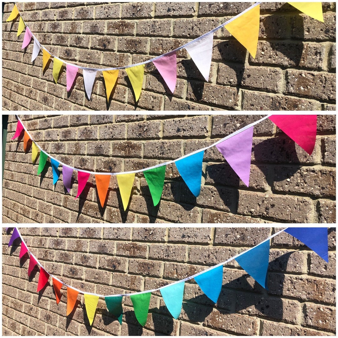 Bunting Flags Multicoloured Party Decoration Birthday Baby Shower Gift ...