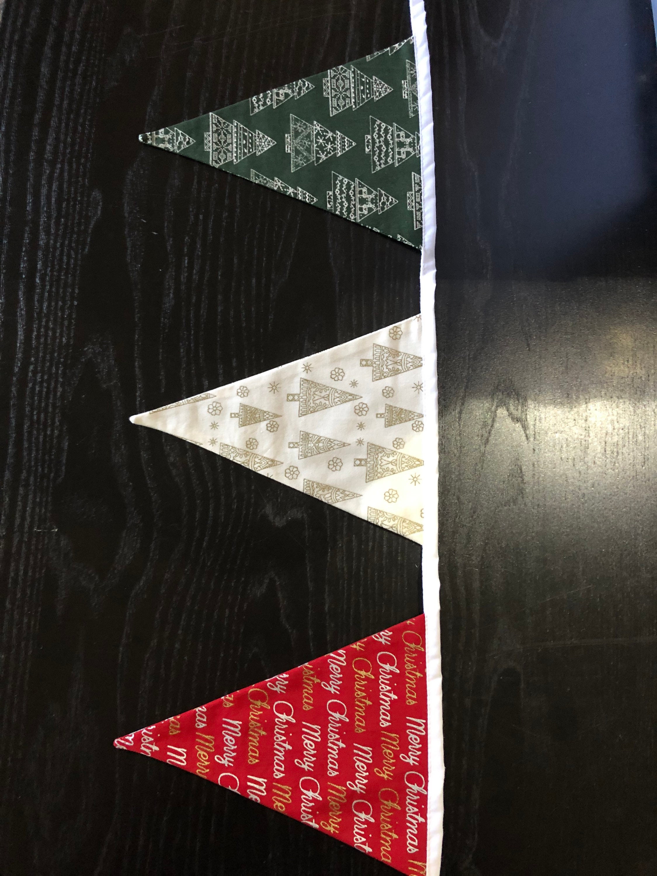 Christmas Bunting Flags Decoration Xmas Table Runner - Etsy