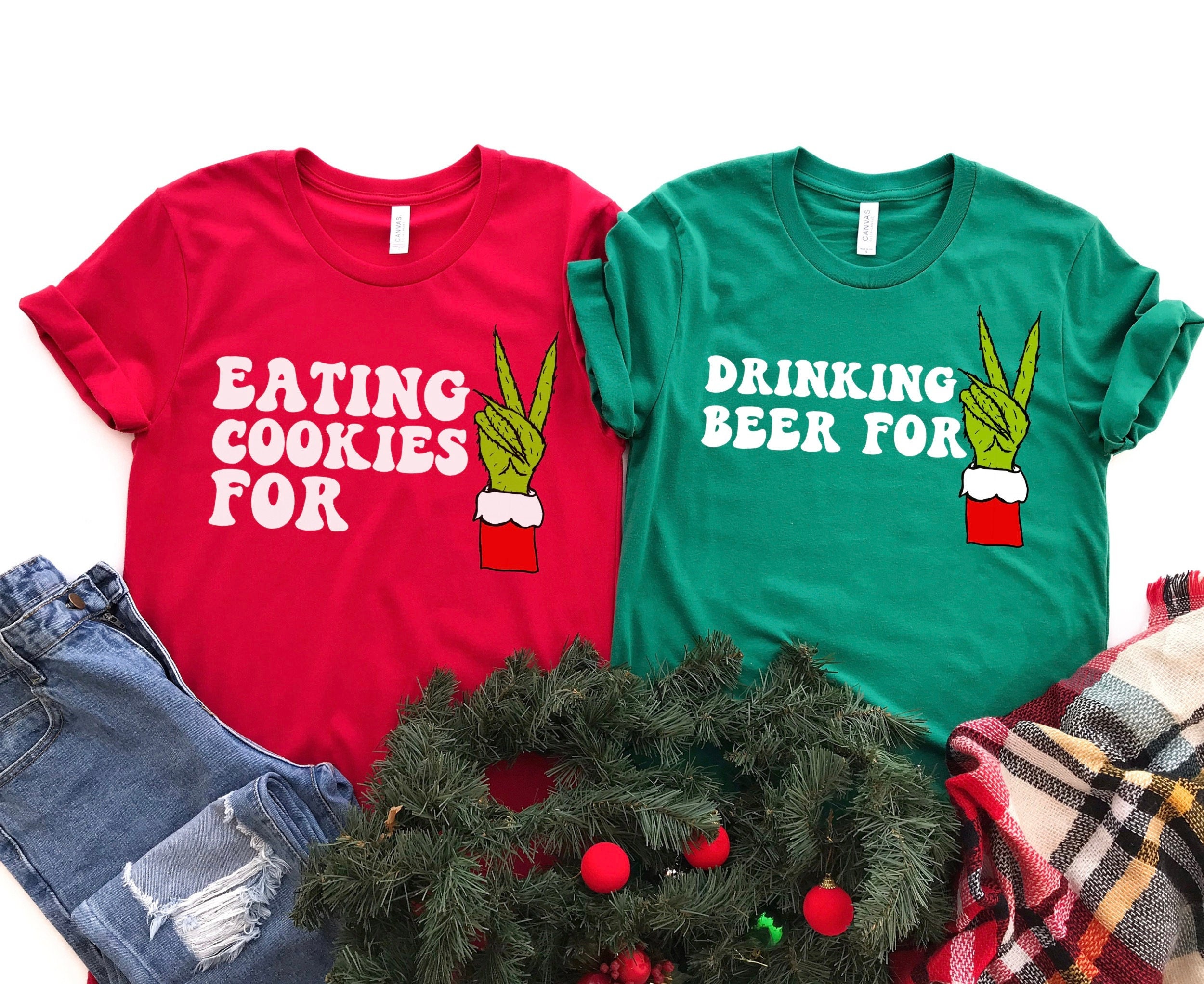 Couples Christmas Pregnancy Announcement Shirt Christmas Etsy