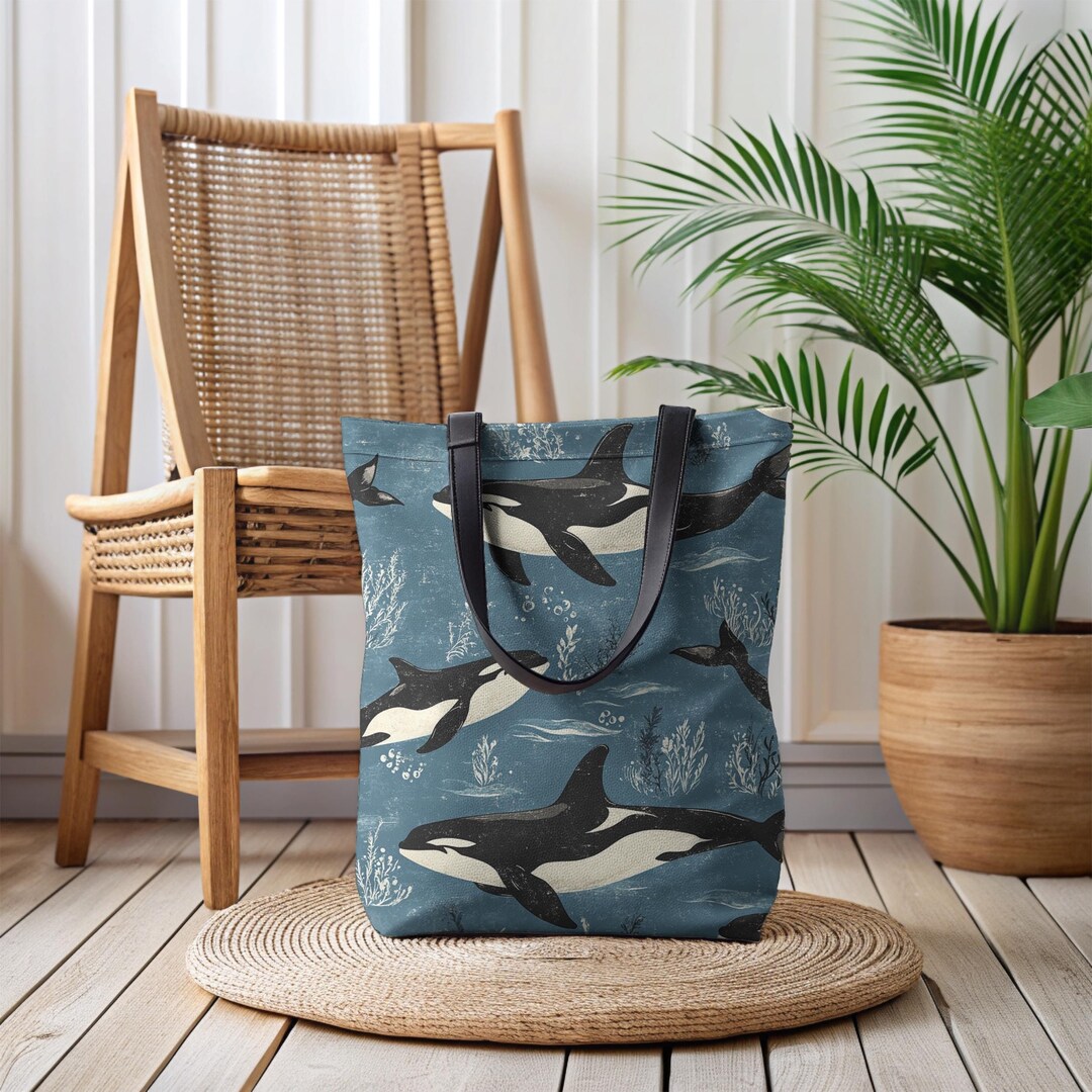 Orca Tote Bag, Killer Whale Tote Bag, Orca Lover Bag, Orca Gifts, Sea ...