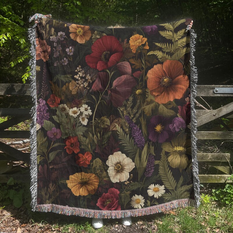 Floral Blanket - Etsy