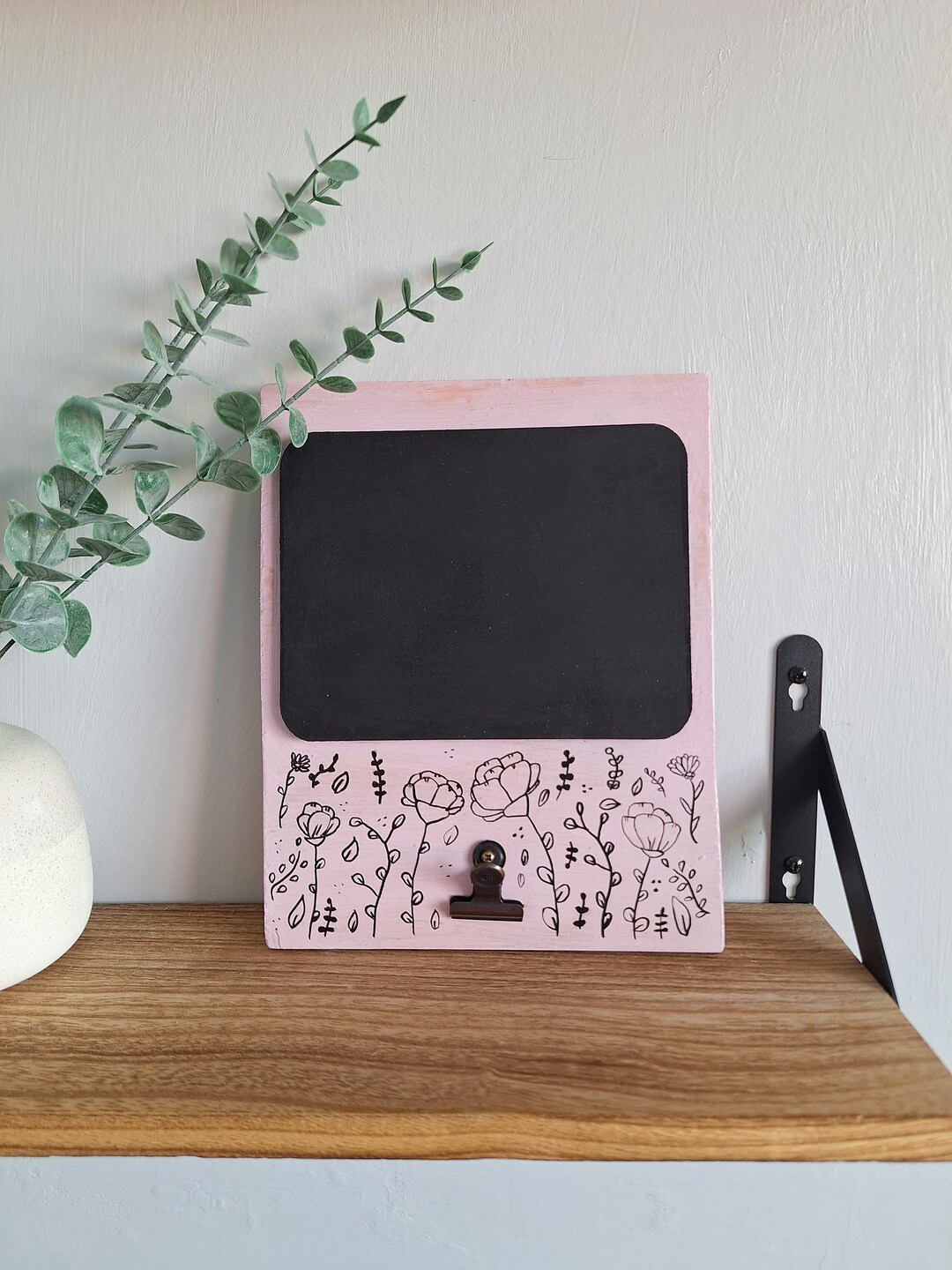 Chalkboard Hooked Sign. Wooden Sign for to Do Lists, Shopping Lists ...