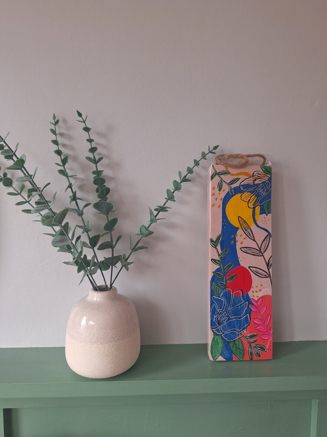 Vibrant Floral and Leaf Sign Home Floral Sign - Etsy