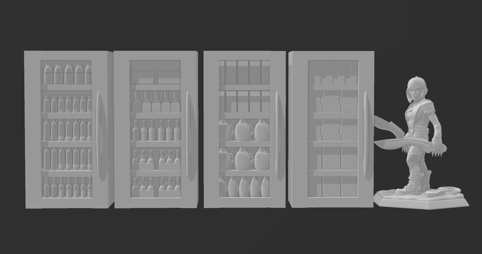 Digital RPG Grocery Store Set Tabletop Game Miniature Modern Furniture ...