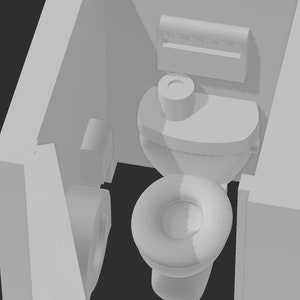 Digital RPG Public Bathroom Set| Tabletop Game Restroom Miniature Mini ...