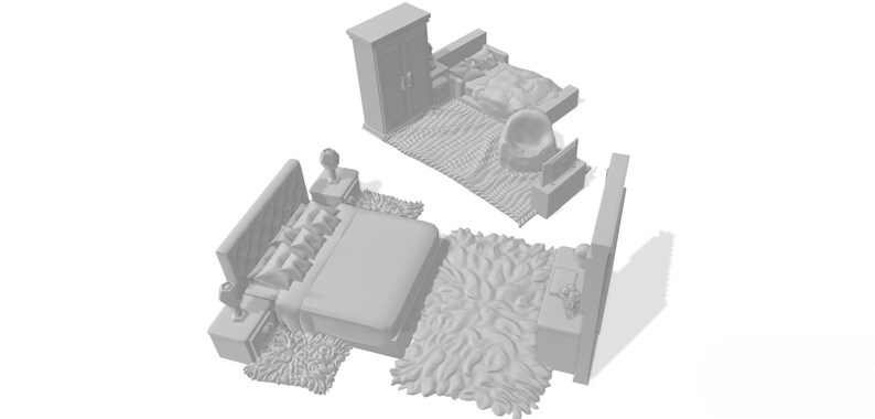 RPG 13pc 10 Room Modern House Furniture Settabletop Game Roleplaying ...