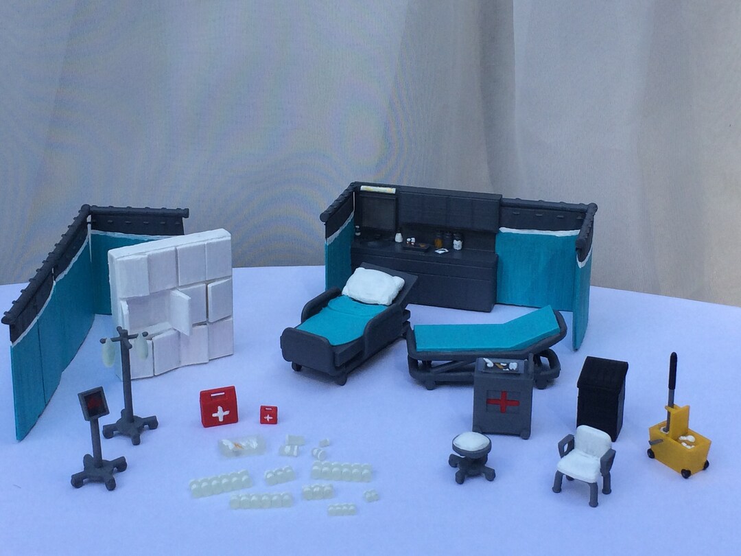 RPG 26pc Ultimate Hospital Set | Tabletop Game Miniature Mini Bed Chair ...