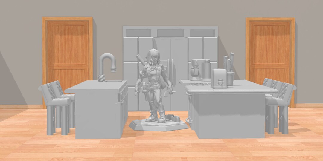 Digital RPG Kitchen Set 2 Tabletop Game Tabletop Terrain Props ...