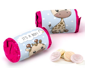 Personalised Baby Shower Newborn Mini Love Heart Sweets for Baby Girl ...