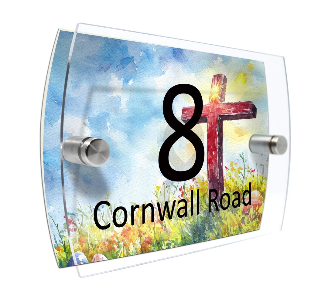 Jesus Christian Religious Modern House Sign – Watercolor Background ...