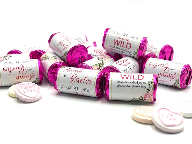 Personalised Mini Love Hearts Wedding Favours Just Married for - Etsy UK