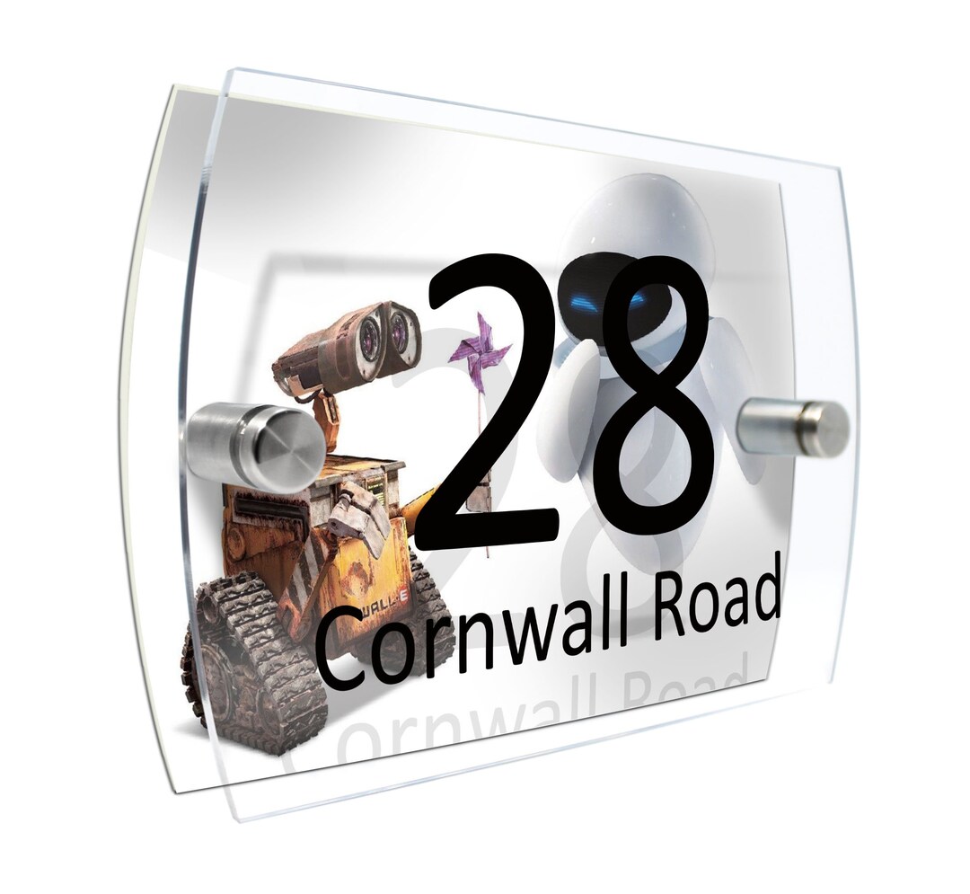 Modern House Number Property Sign Name and Number Street Wall Plaque - Etsy