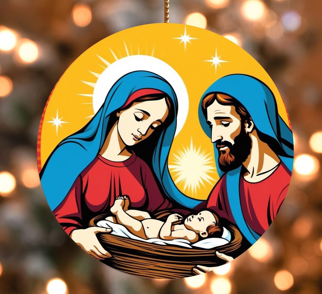 Nativity Christmas Ornament, Christmas Holiday Decorating, Jesus ...